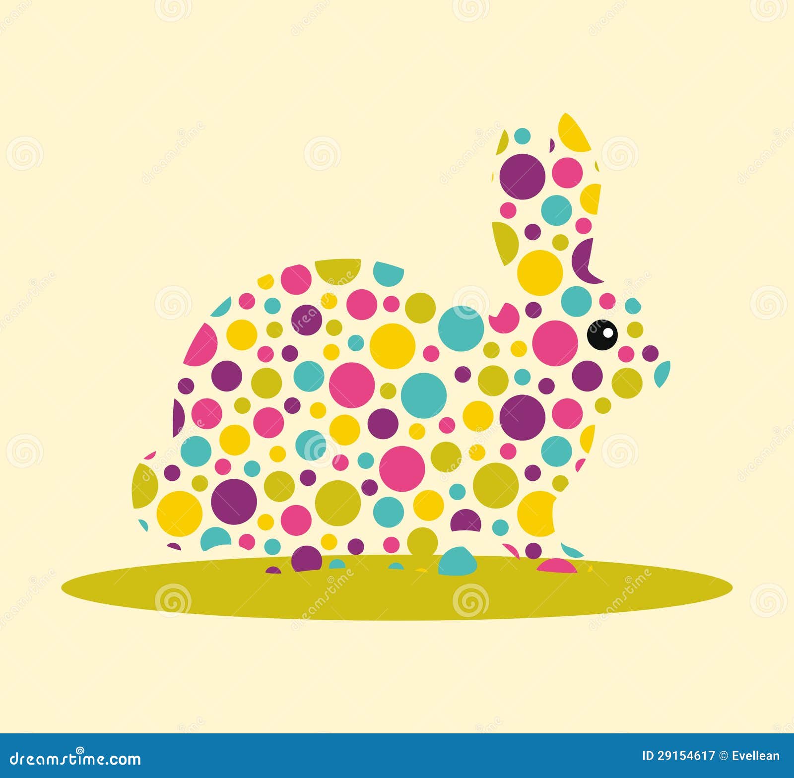 Rabbit Spotted stock vector. Illustration of shape, decorative - 29154617