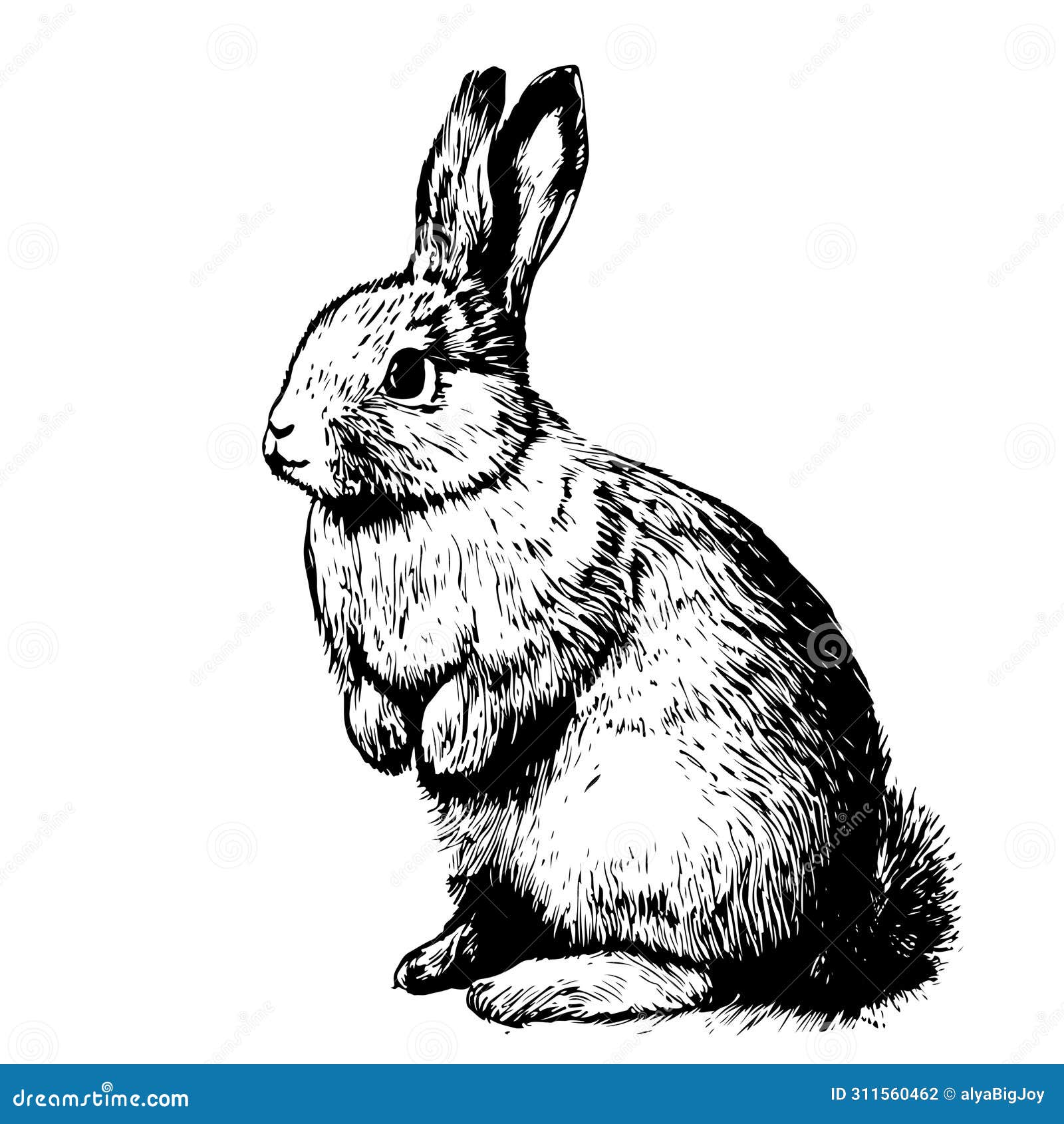 Rabbit Standing on Its Hind Legs Stock Vector - Illustration of cute ...