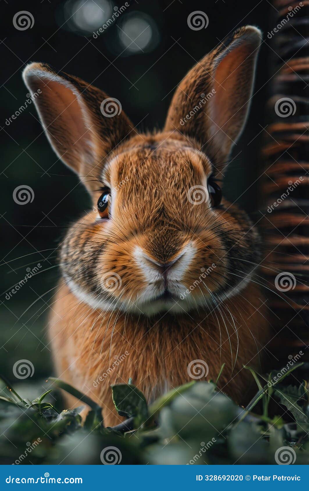 A Rabbit is Staring at the Camera with Its Eyes Wide Open Stock ...
