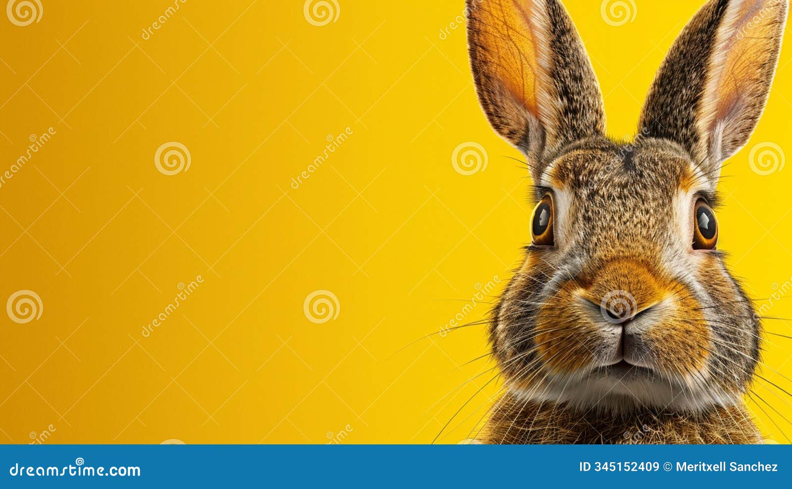 A Rabbit is Staring at the Camera with Its Eyes Wide Open. Generative ...