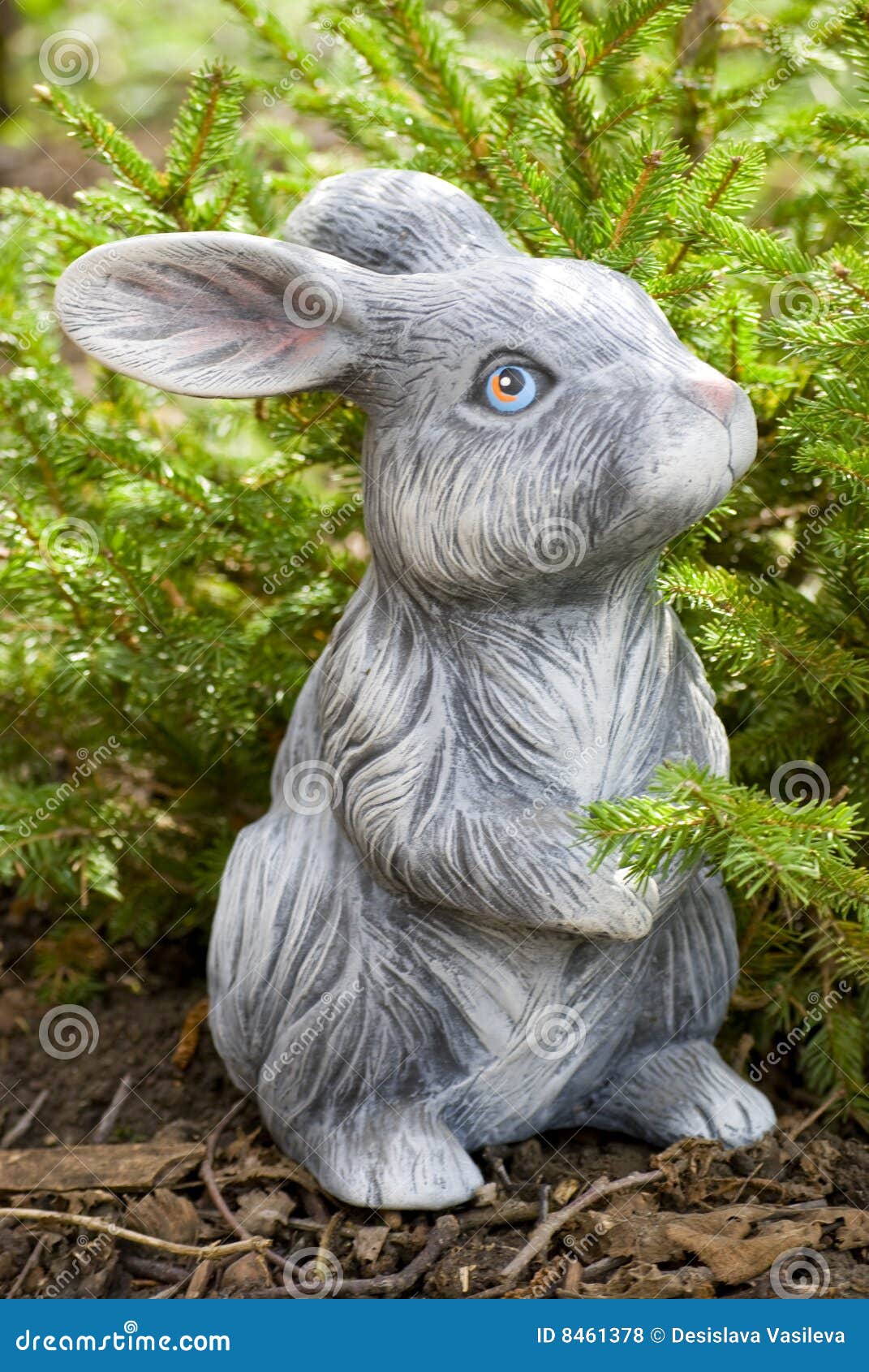 Rabbit statue stock photo. Image of statuette, background - 8461378