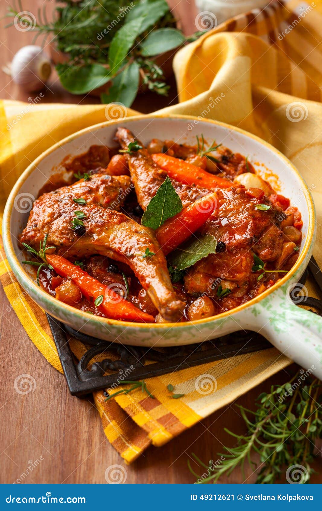 Rabbit stew stock image. Image of closeup, vegetable - 49212621