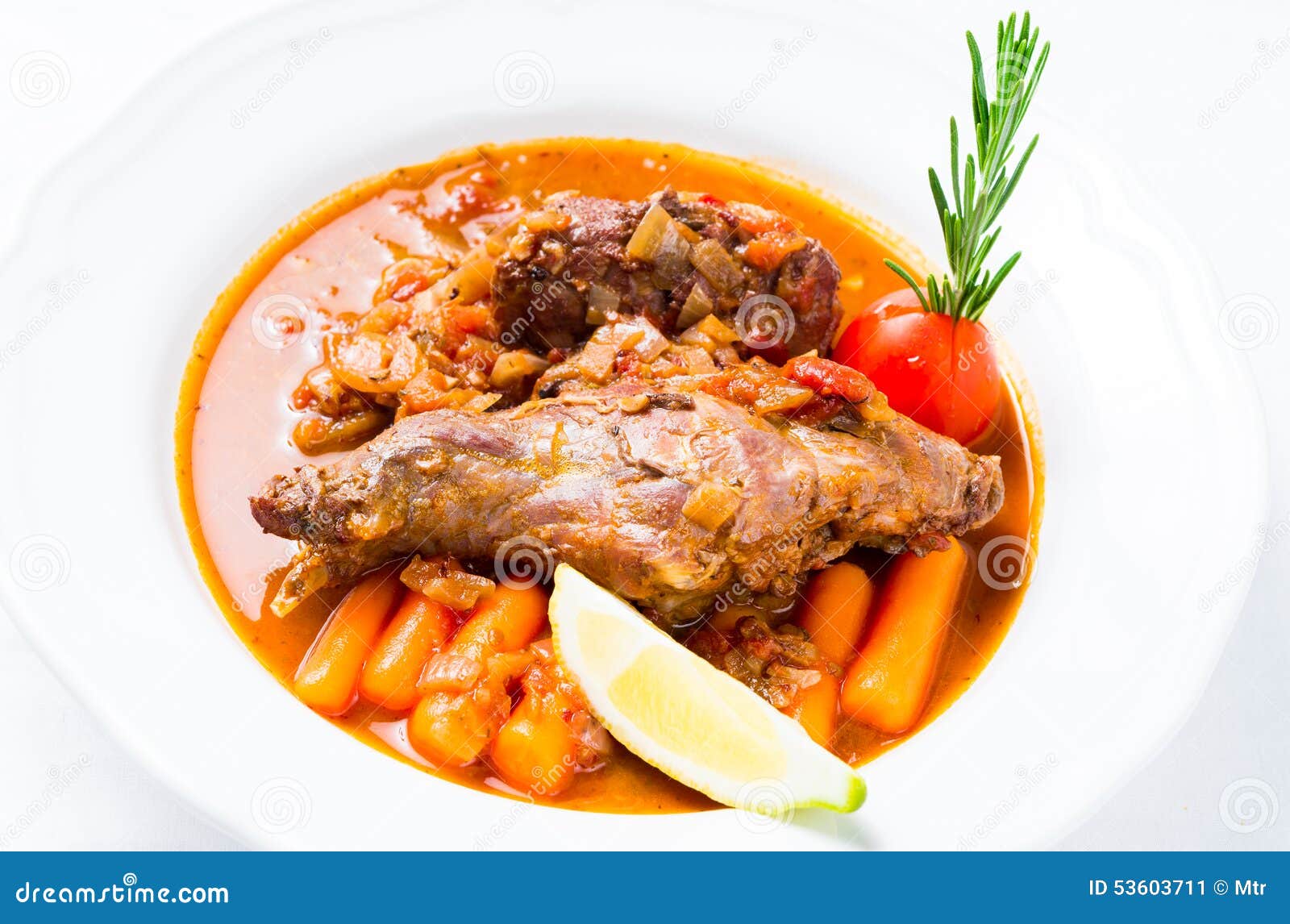 Rabbit Stew with Vegetables and Herbs Stock Image - Image of cuisine ...
