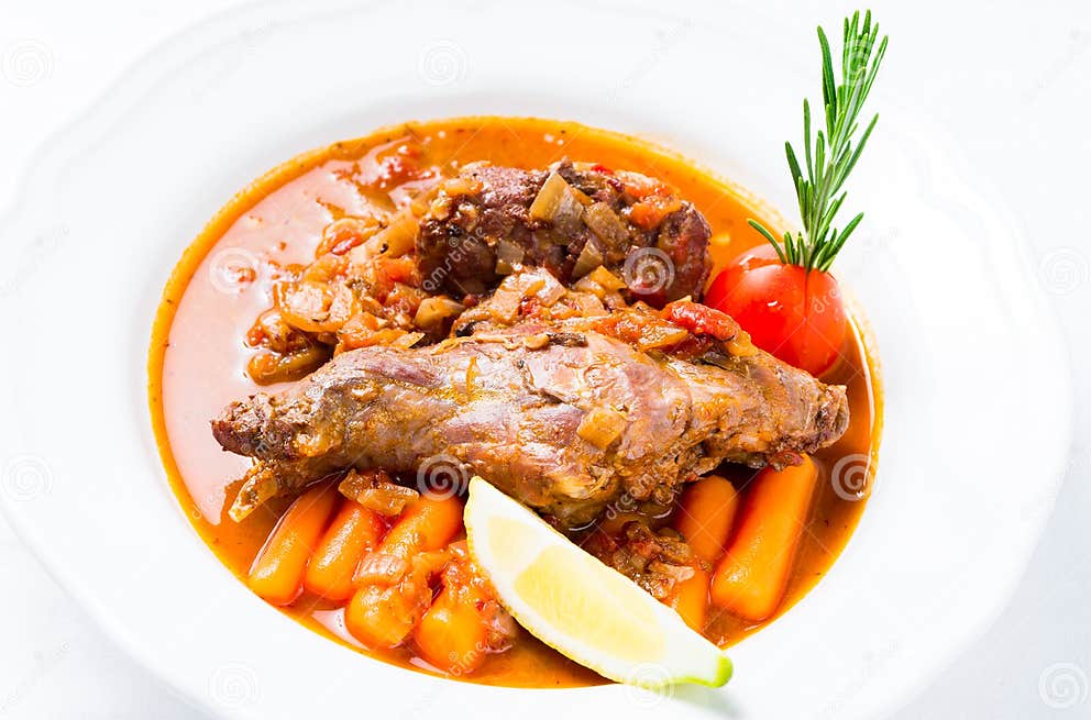 Rabbit Stew with Vegetables and Herbs Stock Image - Image of cuisine ...