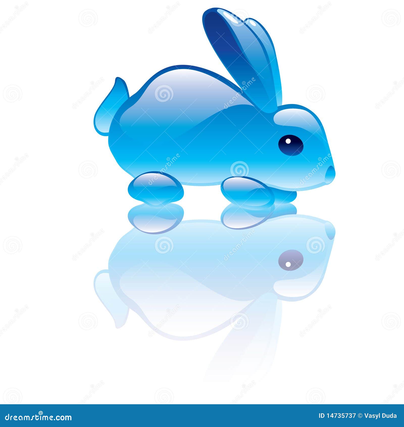 Rabbit symbol stock vector. Illustration of glass, frame - 14735737