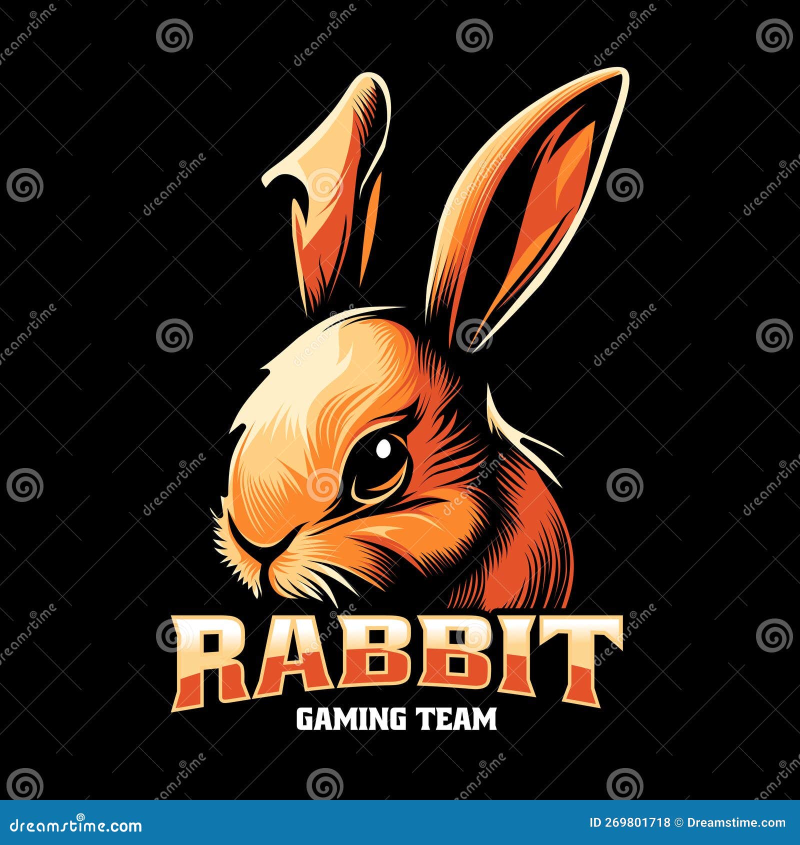 Rabbit team gaming logo stock vector. Illustration of gamer - 269801718