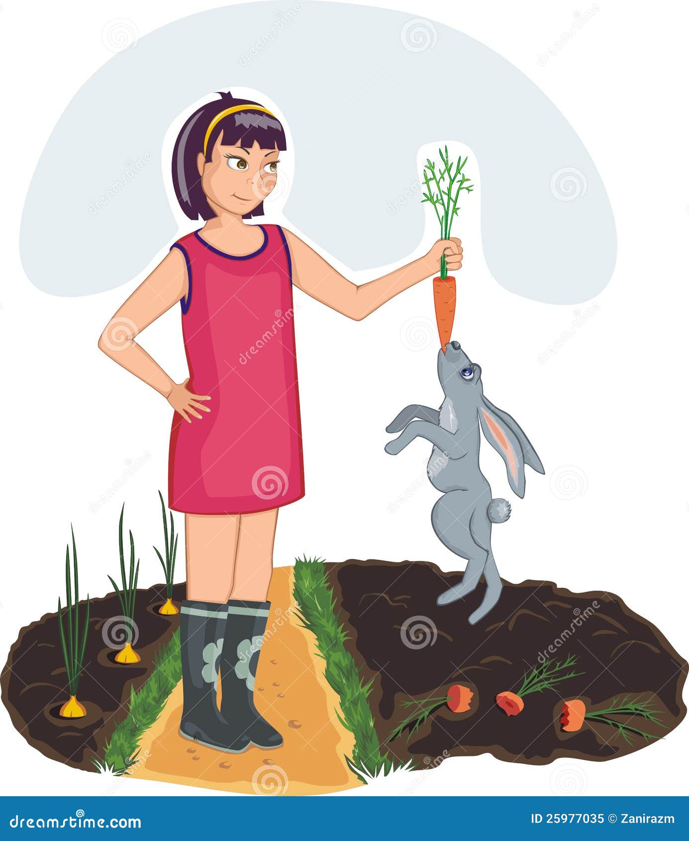 Rabbit the thief stock vector. Illustration of rabbit - 25977035