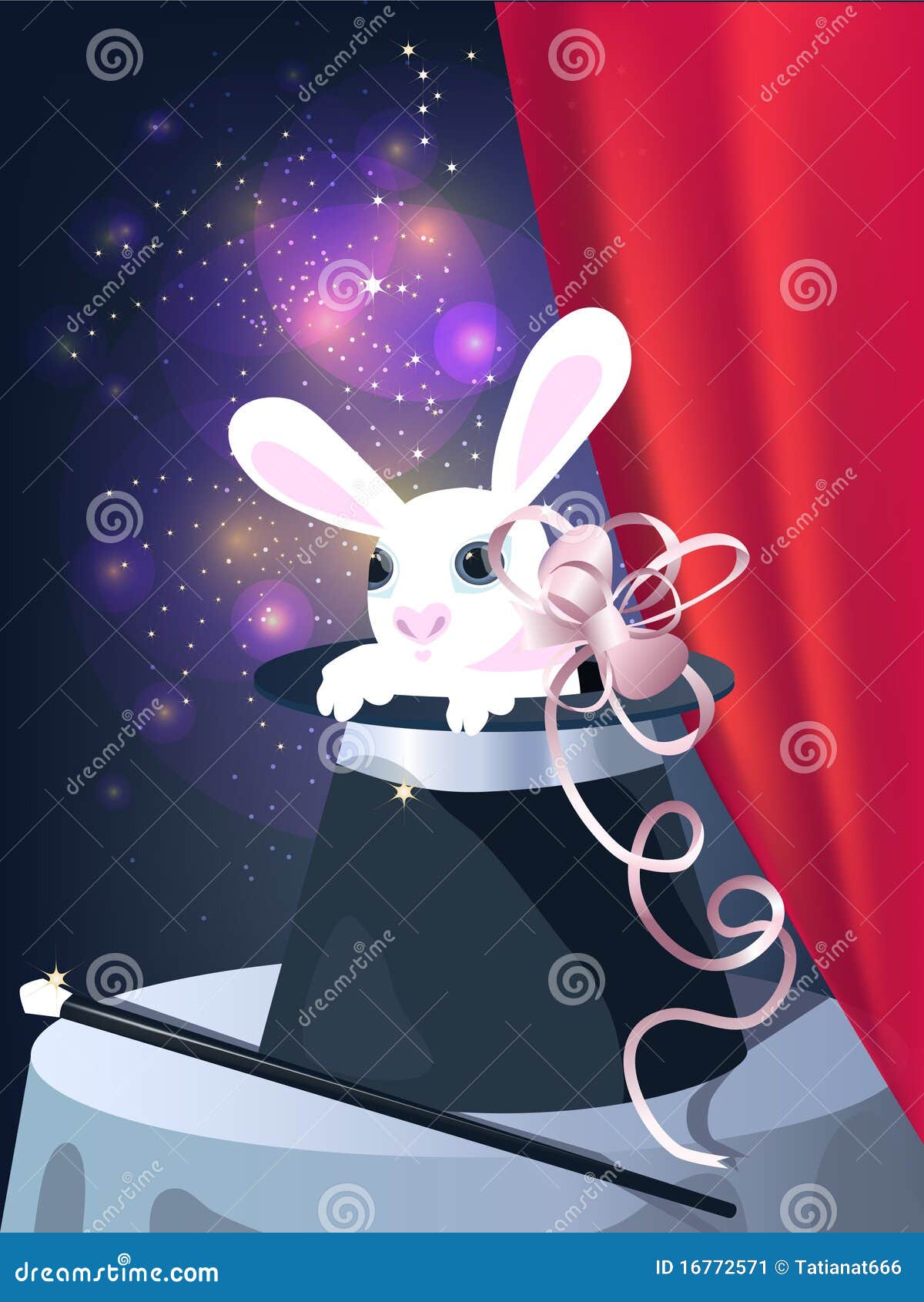 Rabbit in top hat stock vector. Illustration of bunny - 16772571