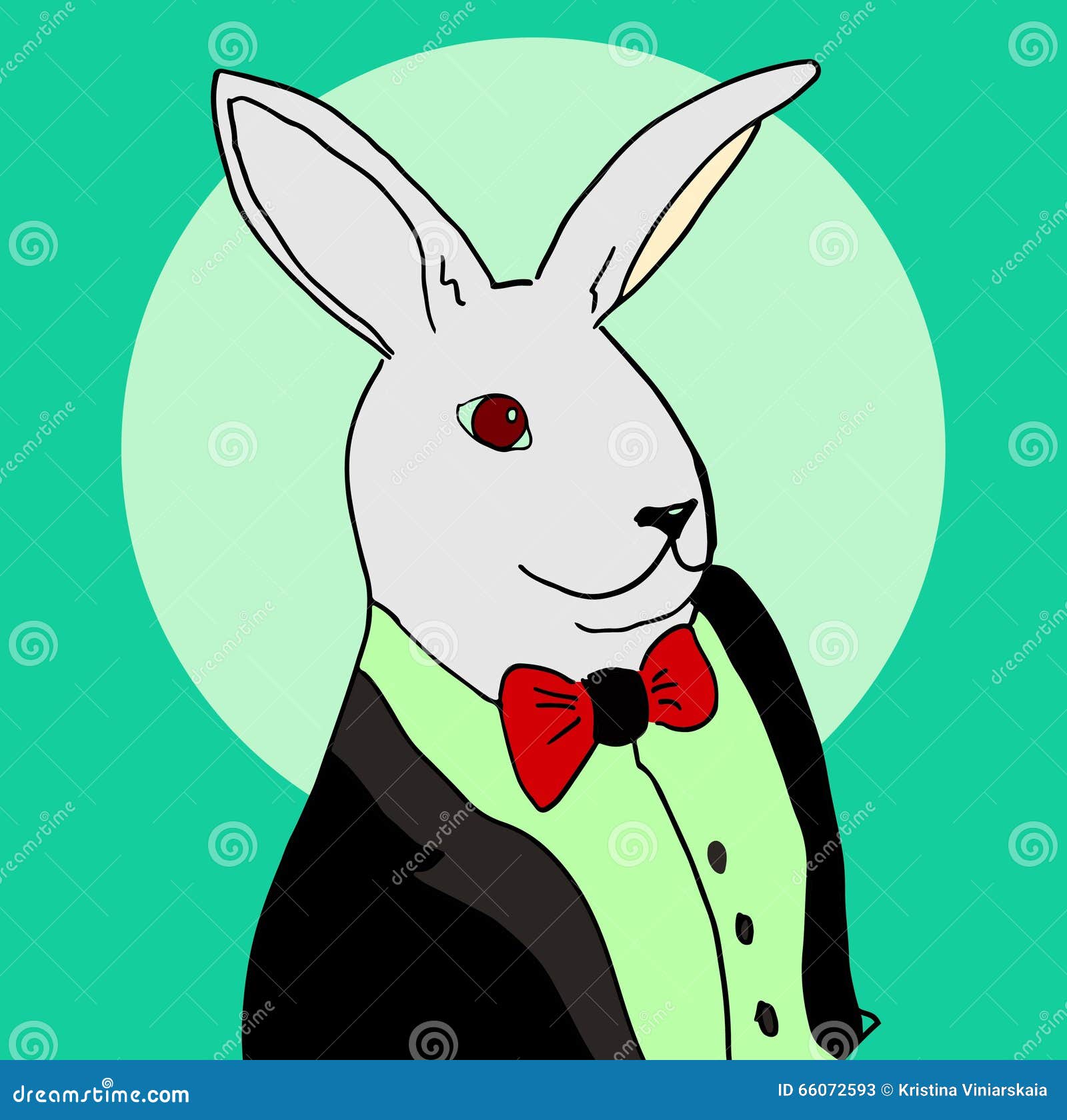 Rabbit in a tuxedo stock vector. Illustration of nerdy - 66072593