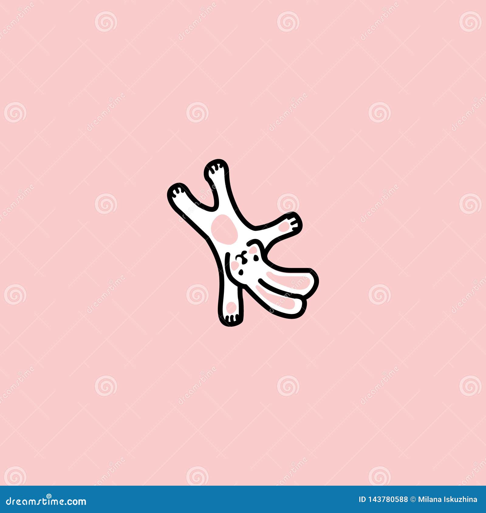 Rabbit Upside Down. Funny Bunny Stock Vector - Illustration of concept ...