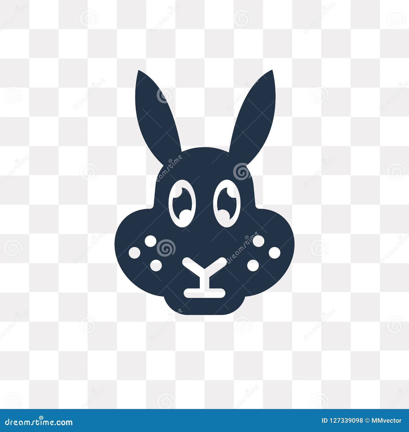 Rabbit Vector Icon Isolated on Transparent Background, Rabbit T Stock ...