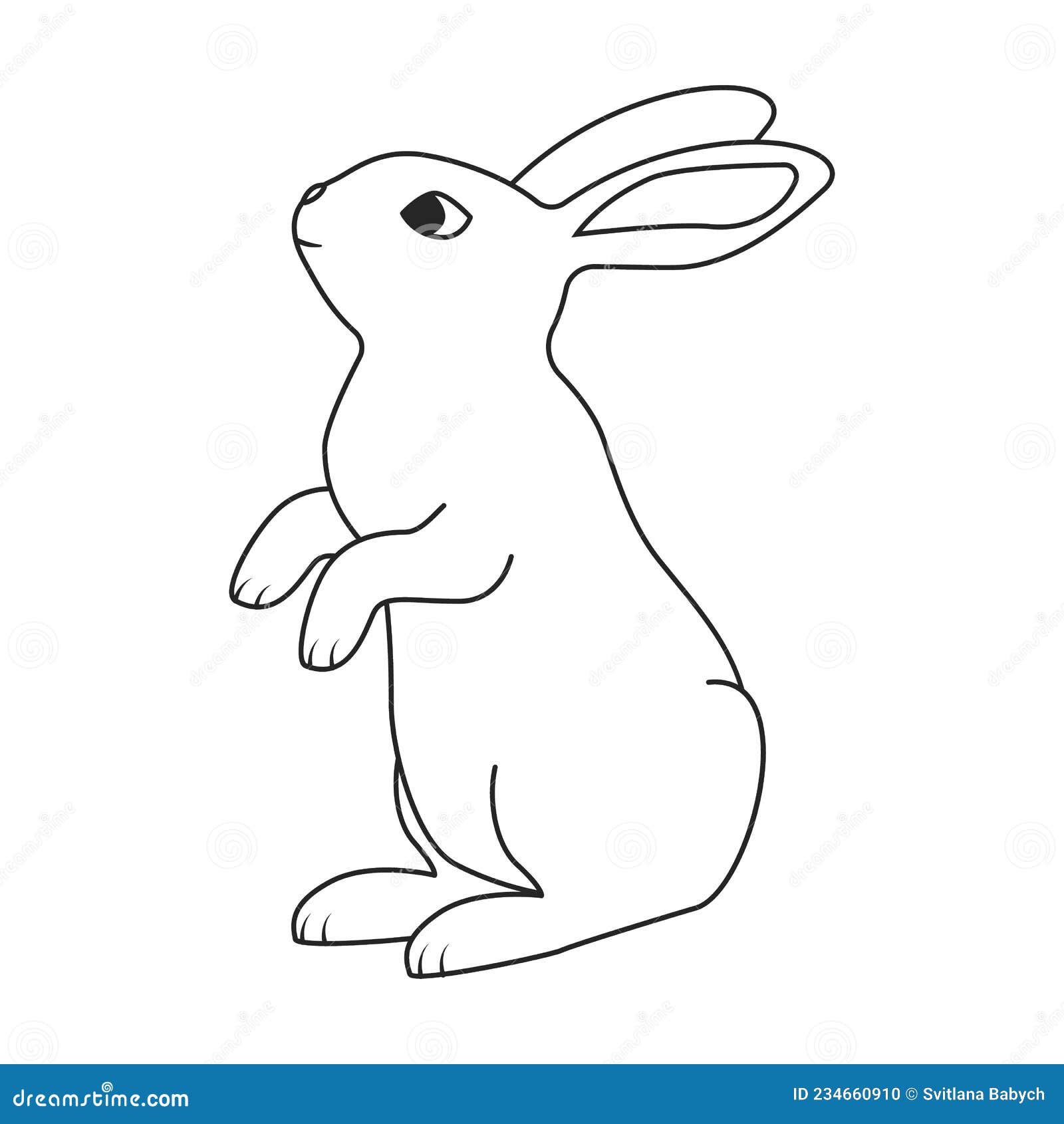 Rabbit Vector Iconcontour Vectorpictogram Geïsoleerd Op Witte ...