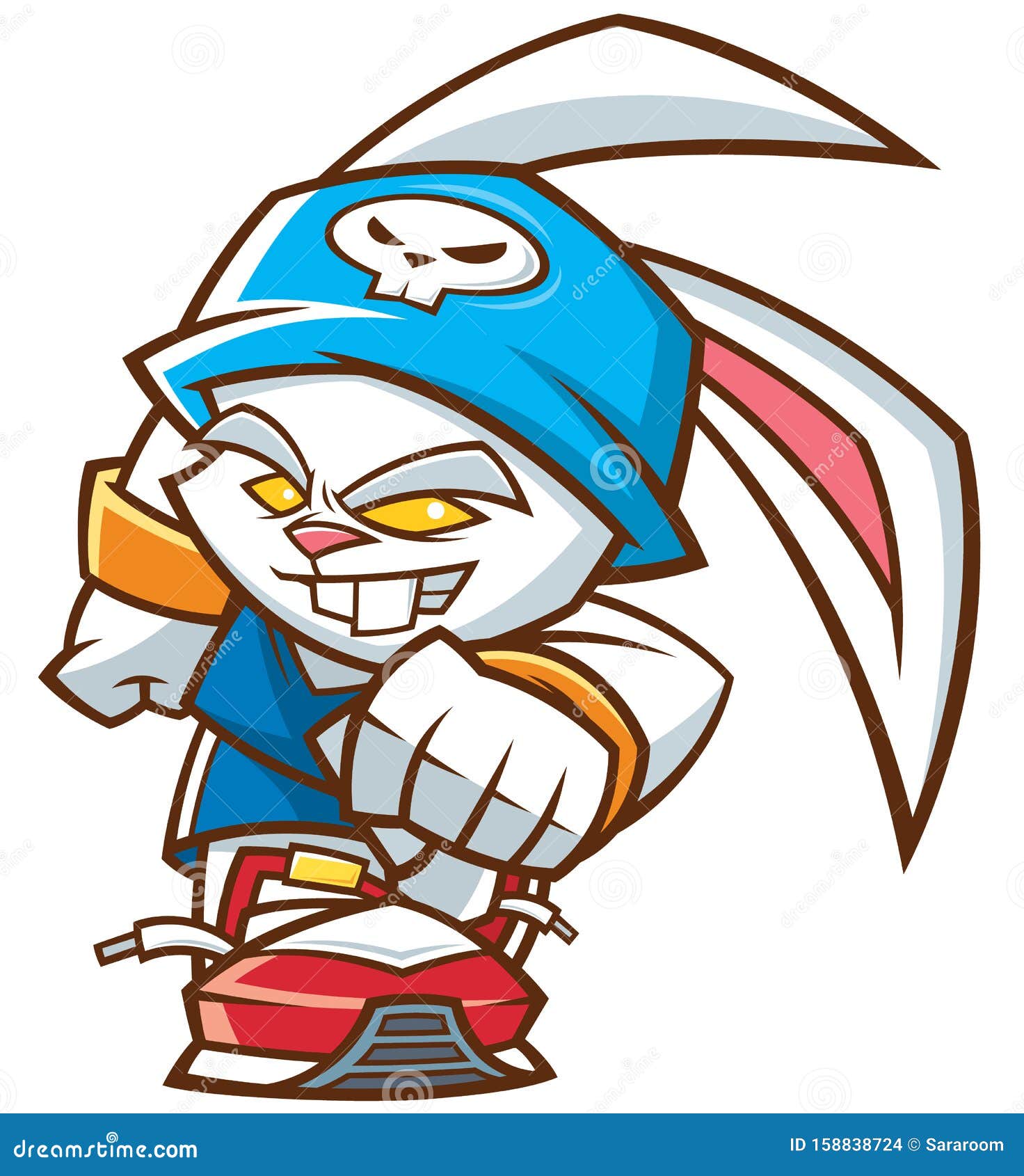 Rabbit stock vector. Illustration of wild, runner, sport - 158838724