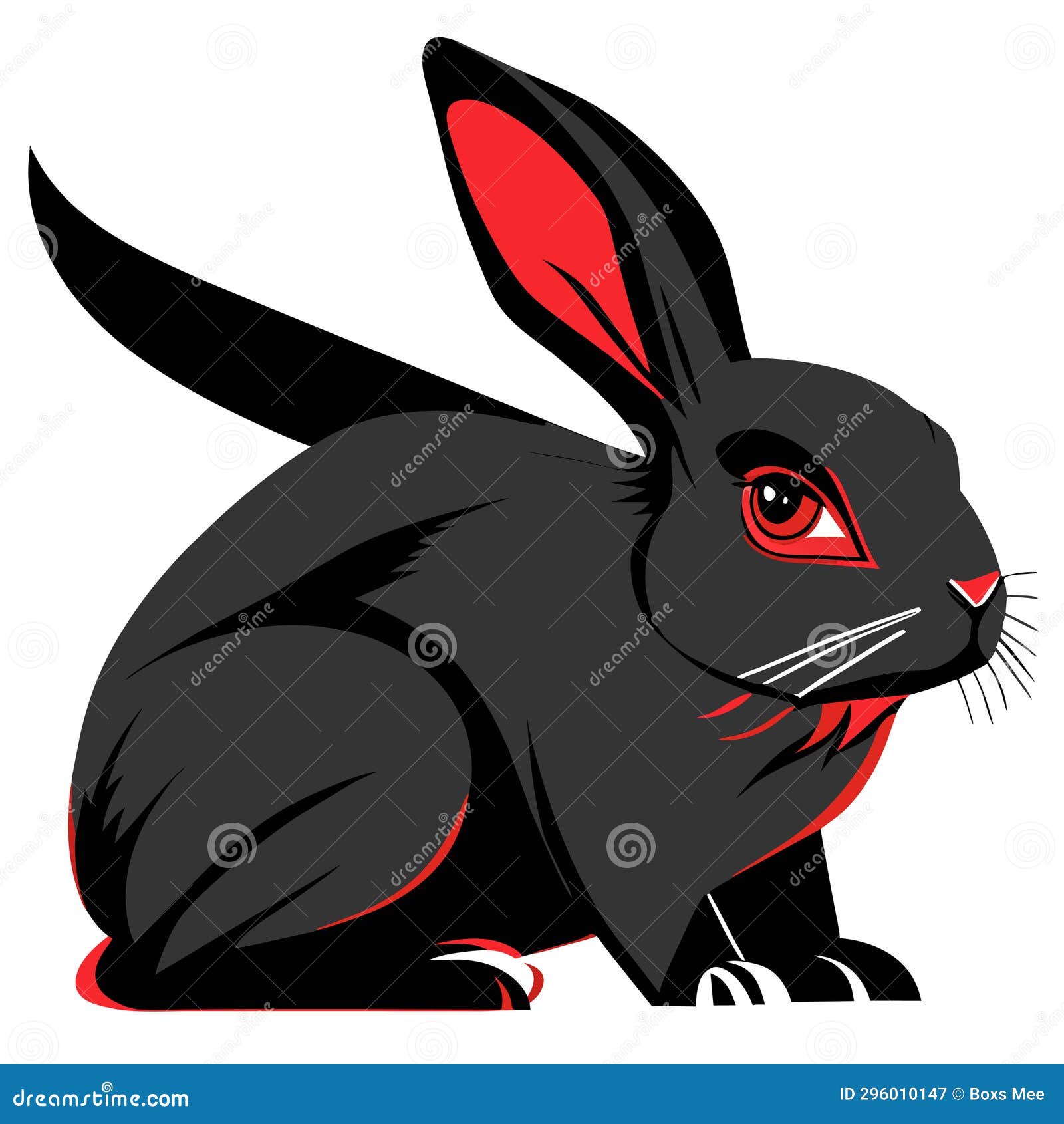 Rabbit Vector Illustration Isolated on a White Background. Vector Image ...