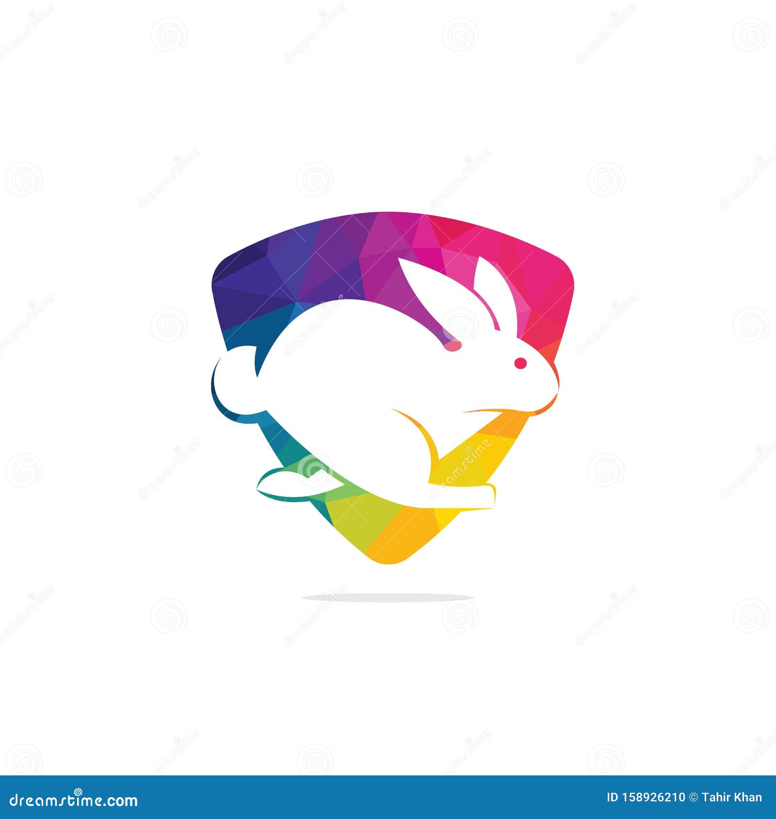 Rabbit vector logo design. stock vector. Illustration of animal - 158926210