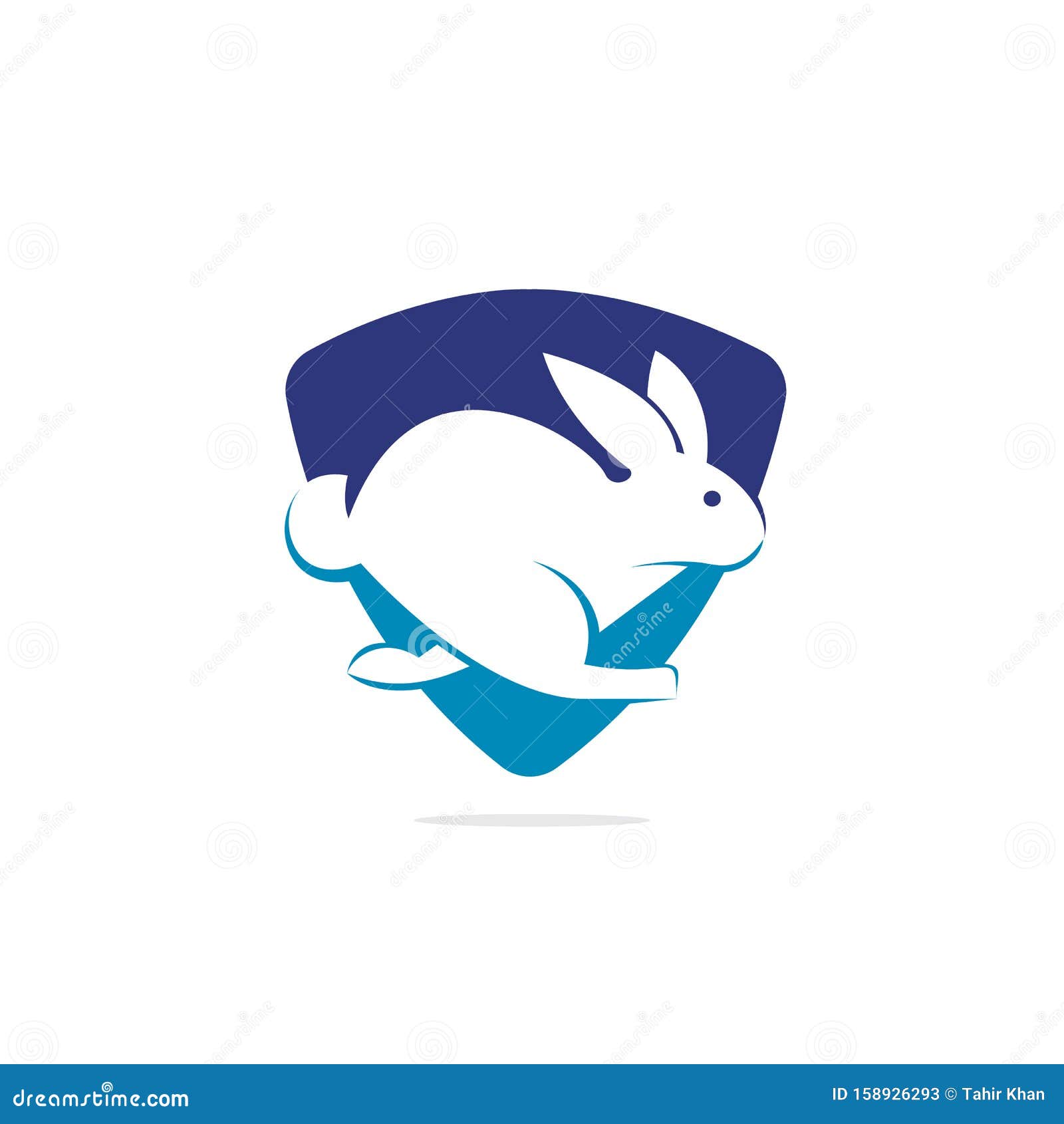 Rabbit vector logo design. stock illustration. Illustration of line ...