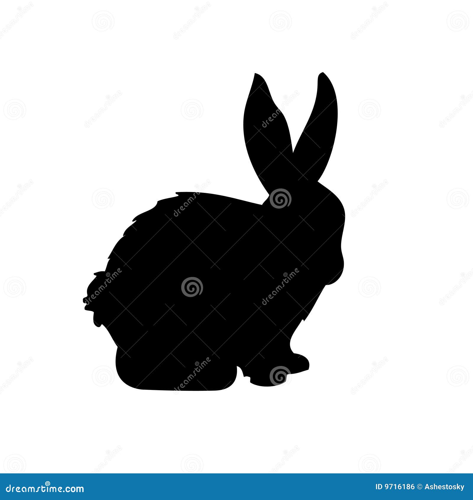 Rabbit vector silhouette stock vector. Illustration of forest - 9716186