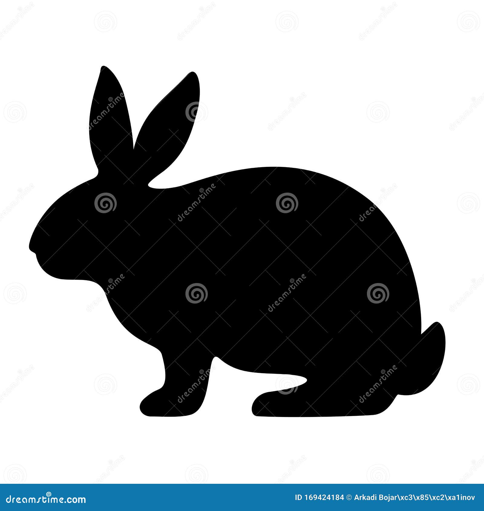 Jack Rabbit Silhouette Clipart