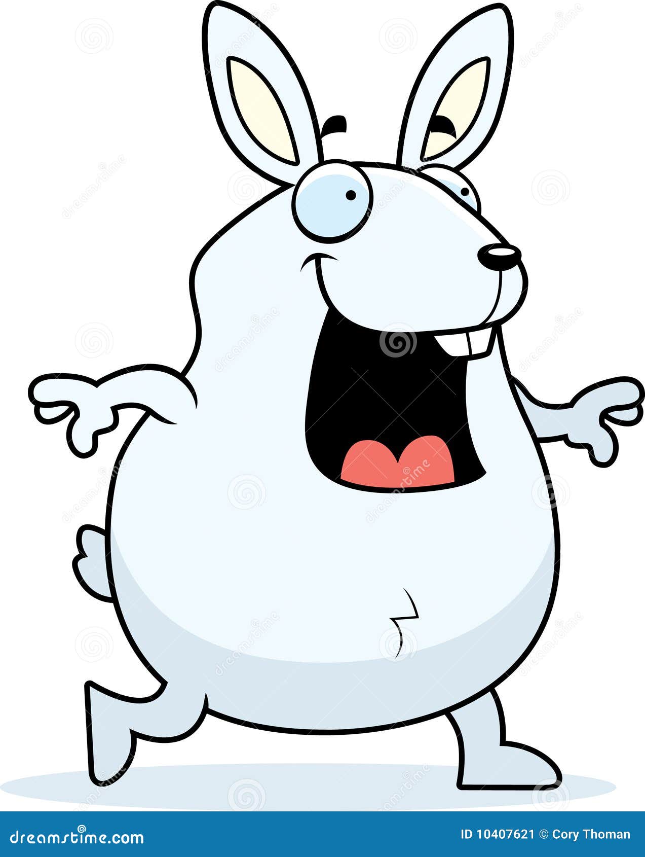 Rabbit Walking stock vector. Illustration of rabbit, vector - 10407621