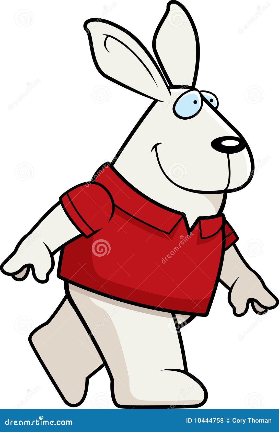 Rabbit Walking stock vector. Illustration of white, vector - 10444758