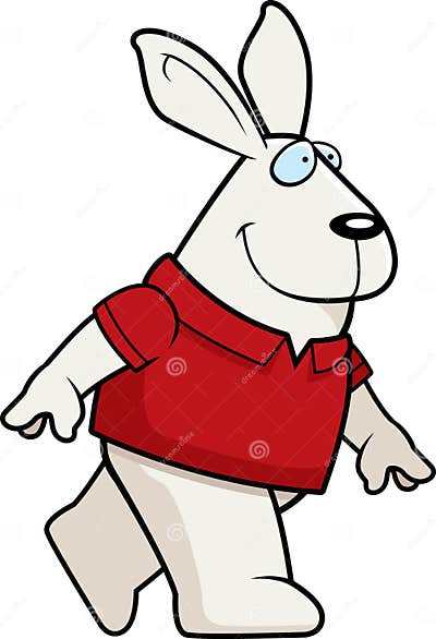 Rabbit Walking stock vector. Illustration of white, vector - 10444758