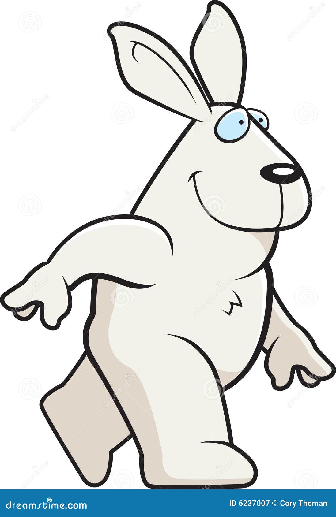 Rabbit Walking stock vector. Illustration of cartoon, rabbit - 6237007