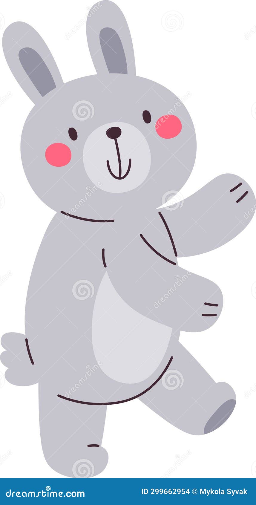 Rabbit Walking Animal stock vector. Illustration of nature - 299662954