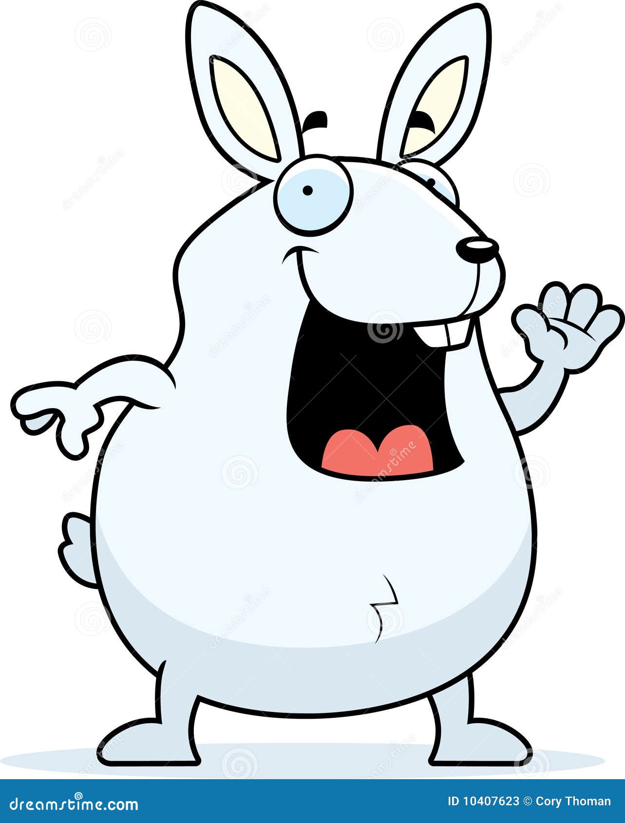 Rabbit Waving stock vector. Illustration of rabbit, bunny - 10407623