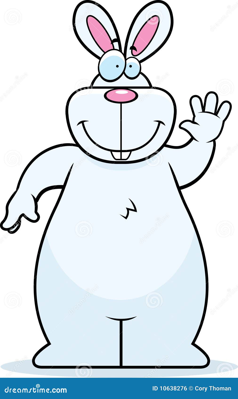 Rabbit Waving stock vector. Illustration of bunny, greeting - 10638276