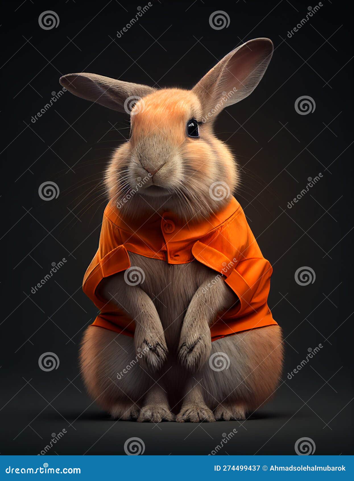 Rabbit Wearing a Jacket Realistic Illustration Generated with AI Tools ...