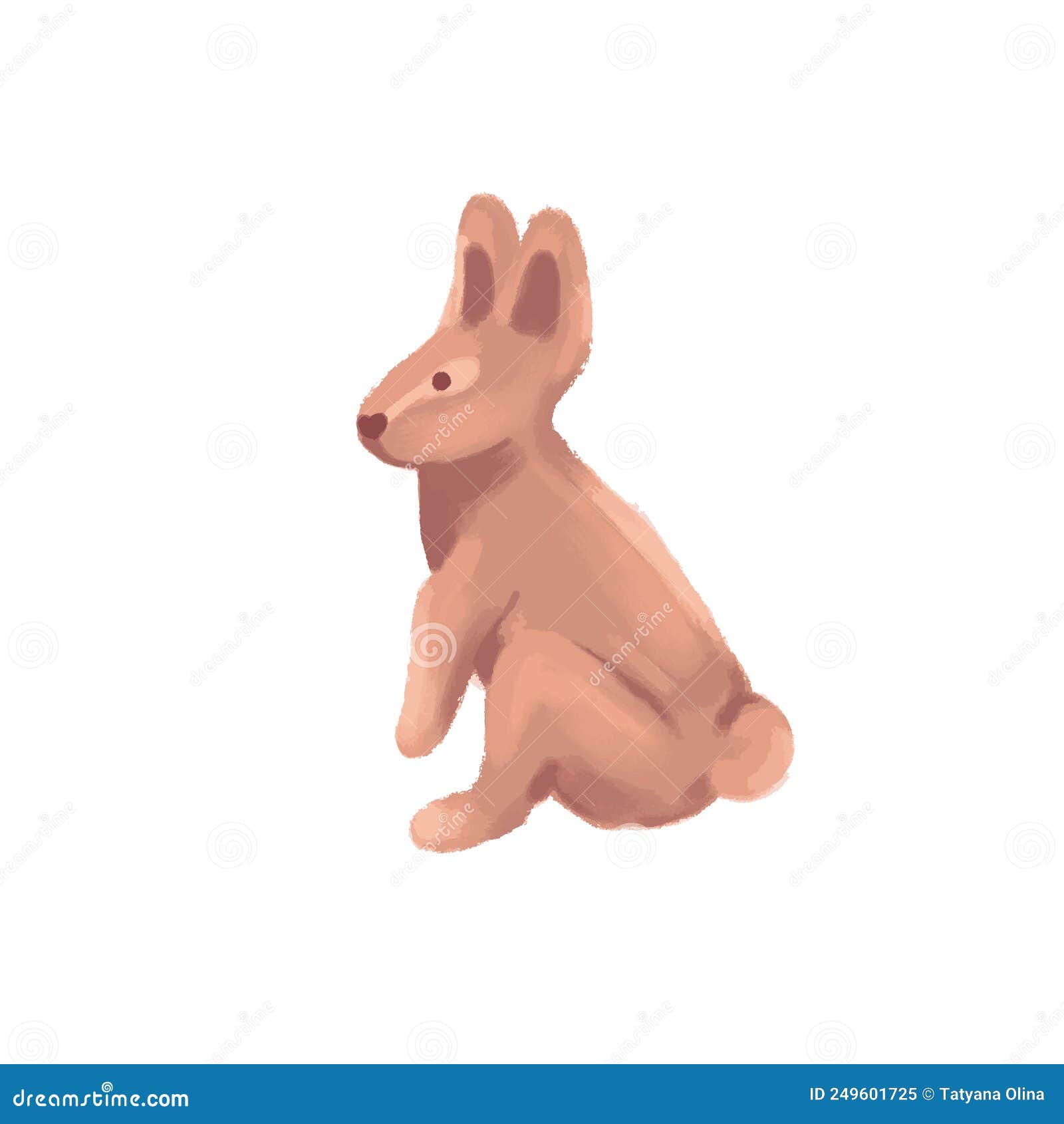 Rabbit on a White Background. Hand-drawn Vector Illustration Stock ...