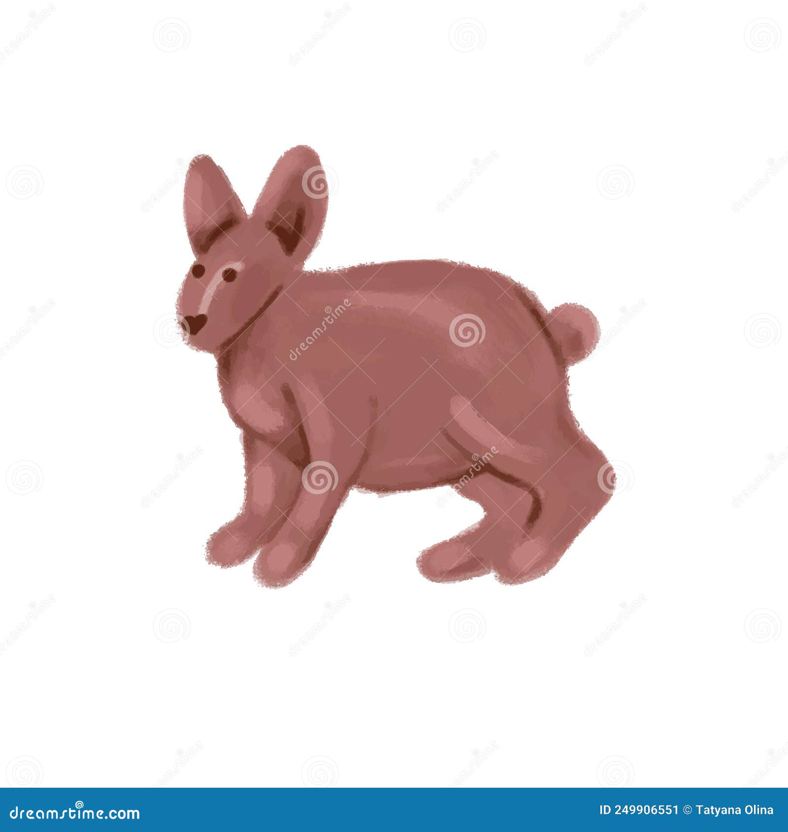 Rabbit on a White Background. Hand-drawn Vector Illustration Stock ...