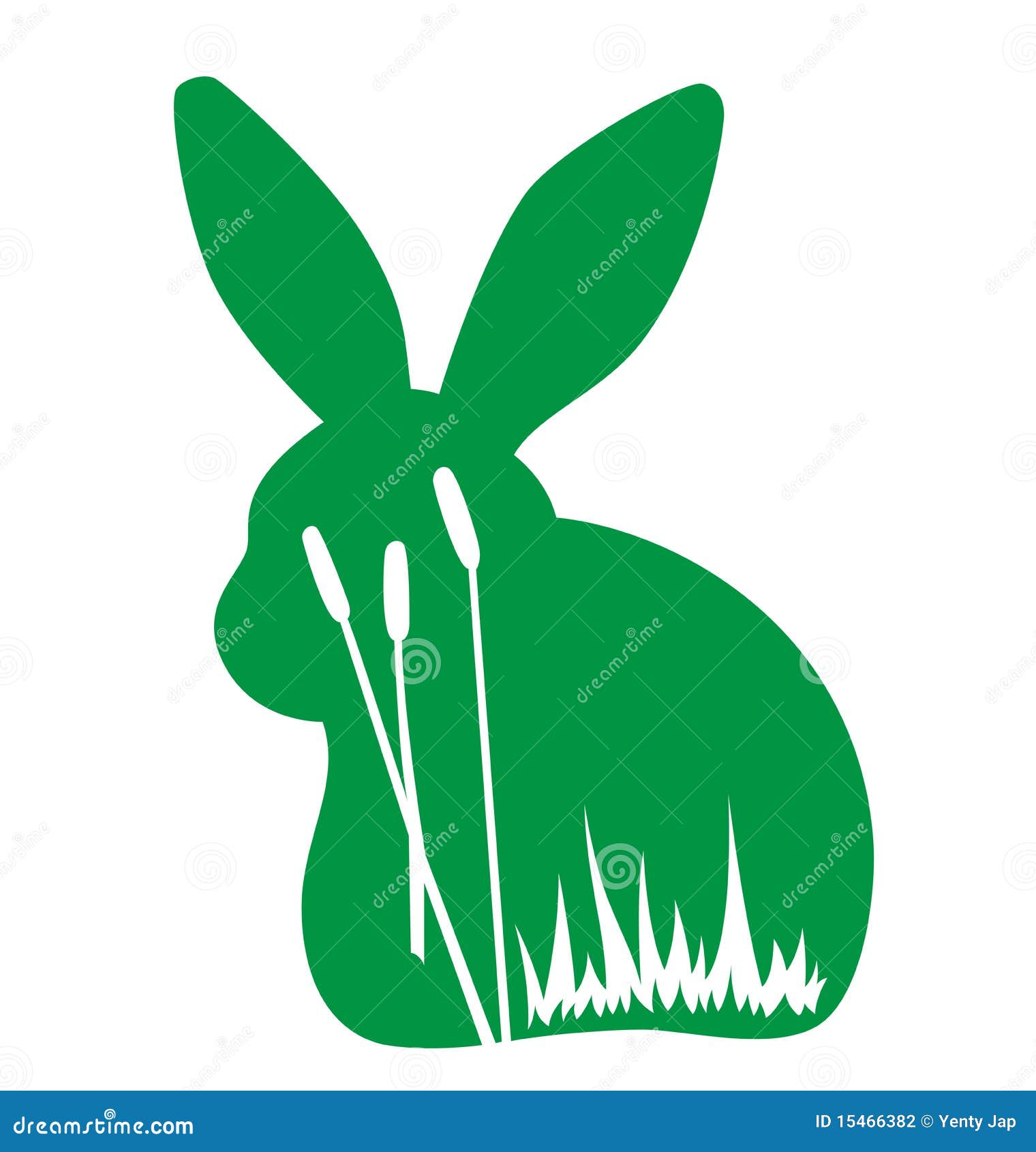 Rabbit in the wild stock vector. Illustration of pets - 15466382