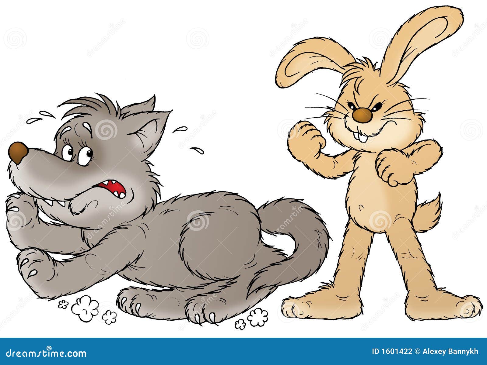 Rabbit And Wolf Stock Illustration | CartoonDealer.com #1601422
