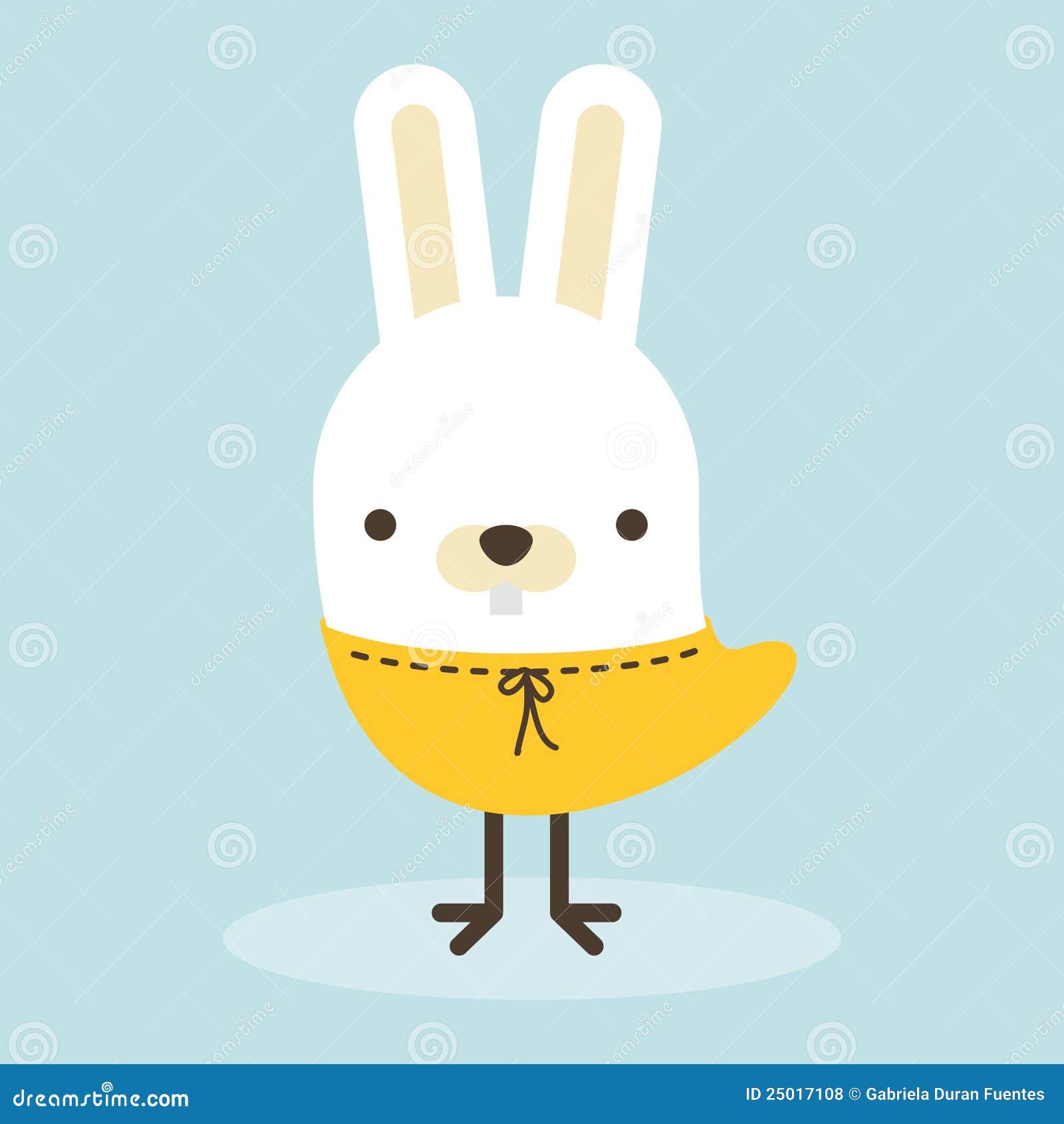 RabbitChicken stock illustration. Illustration of decoration - 25017108