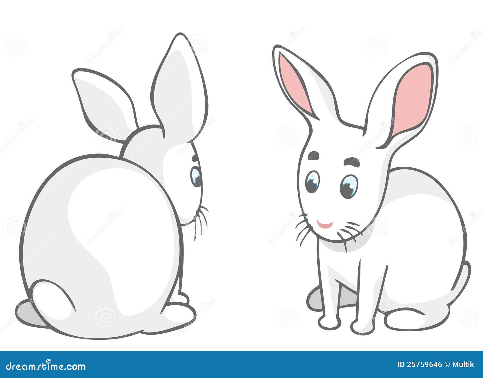 Rabbits stock vector. Illustration of fluffy, cartoon - 25759646