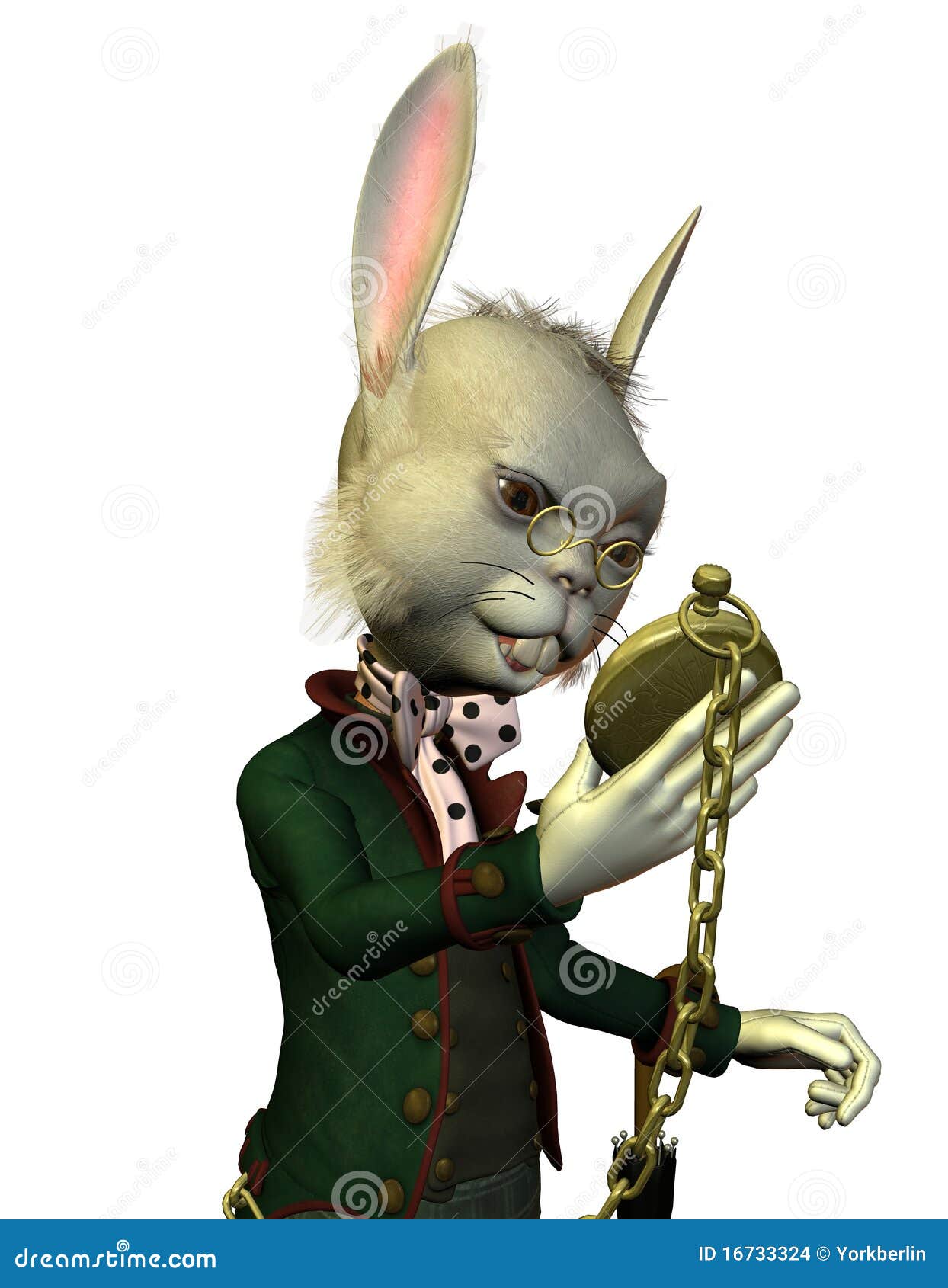 Rabbits with Clock stock illustration. Illustration of rendering - 16733324