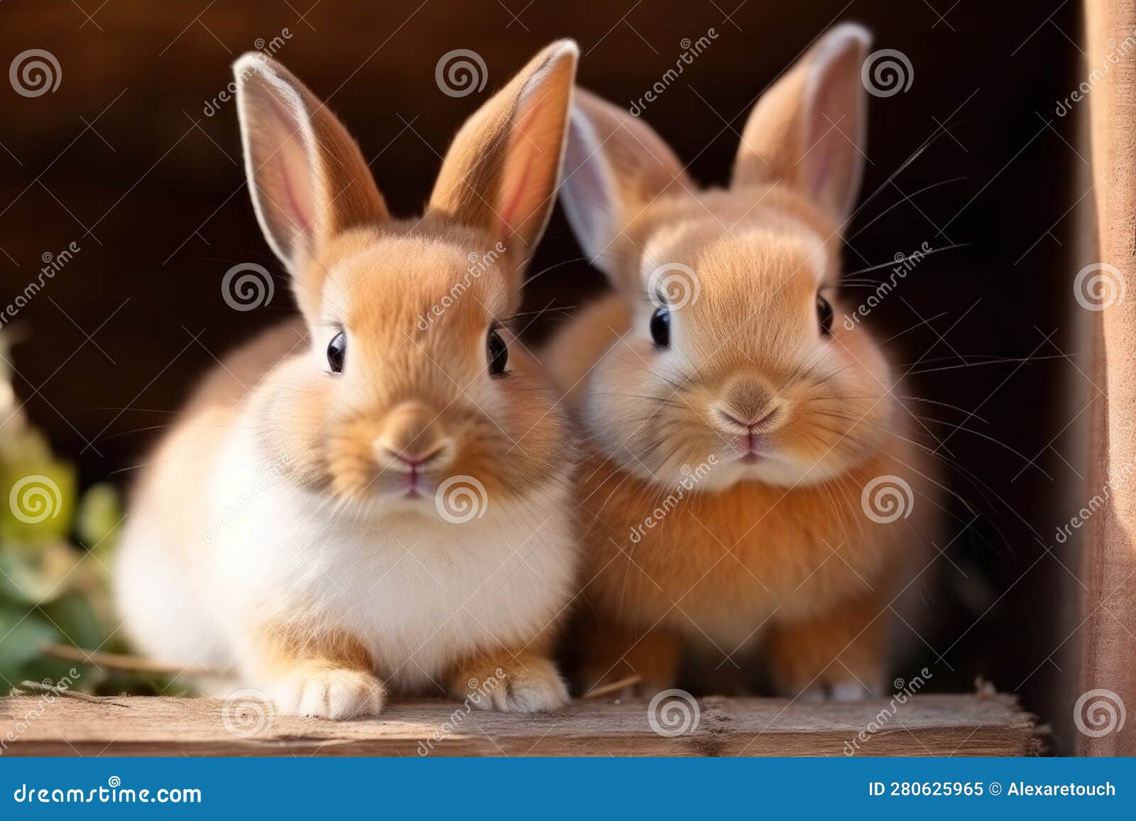 Rabbits on a Rabbit Farm.Neural Network AI Generated Stock Illustration ...