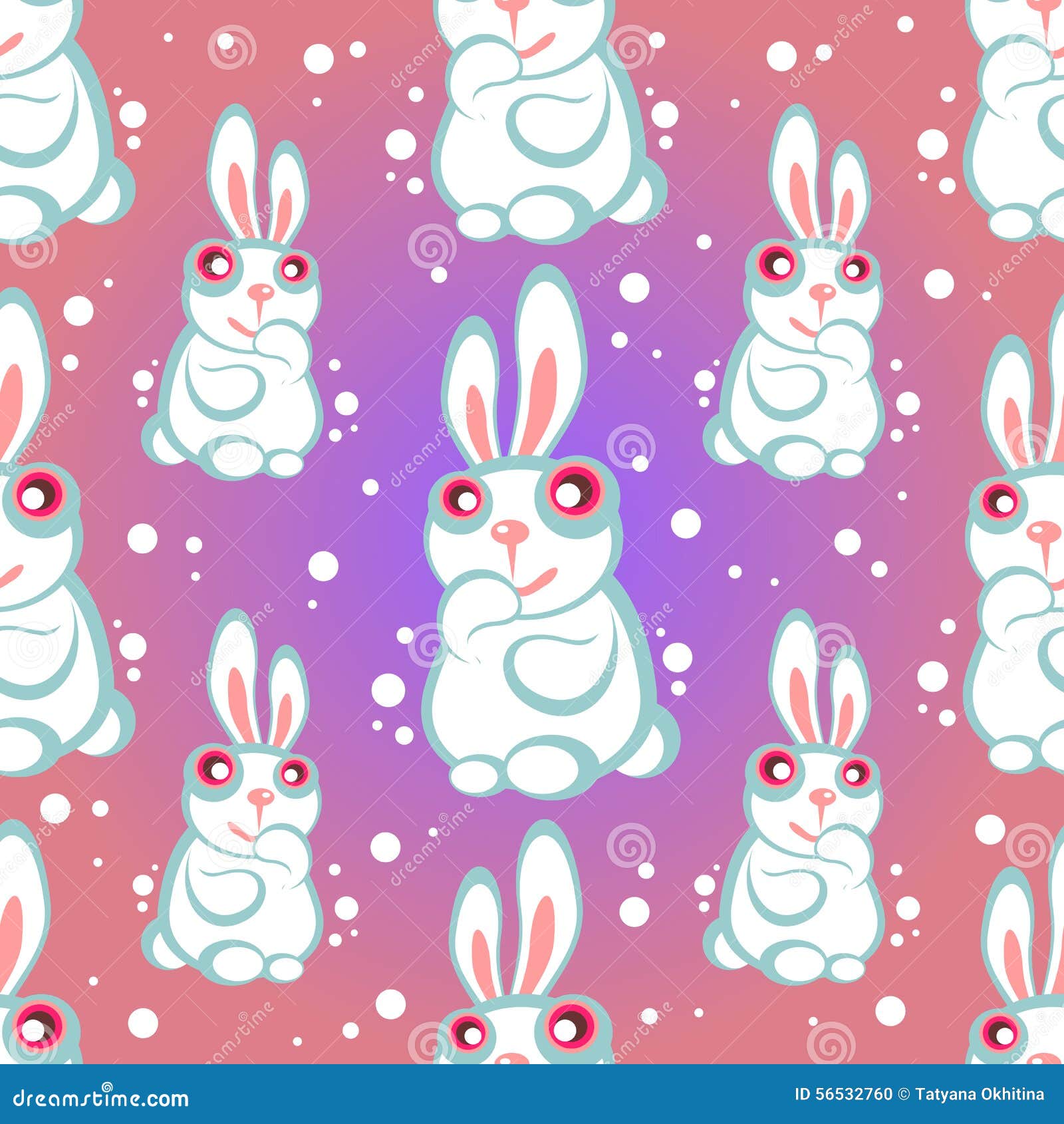 Rabbits seamless pattern stock vector. Illustration of pattern - 56532760