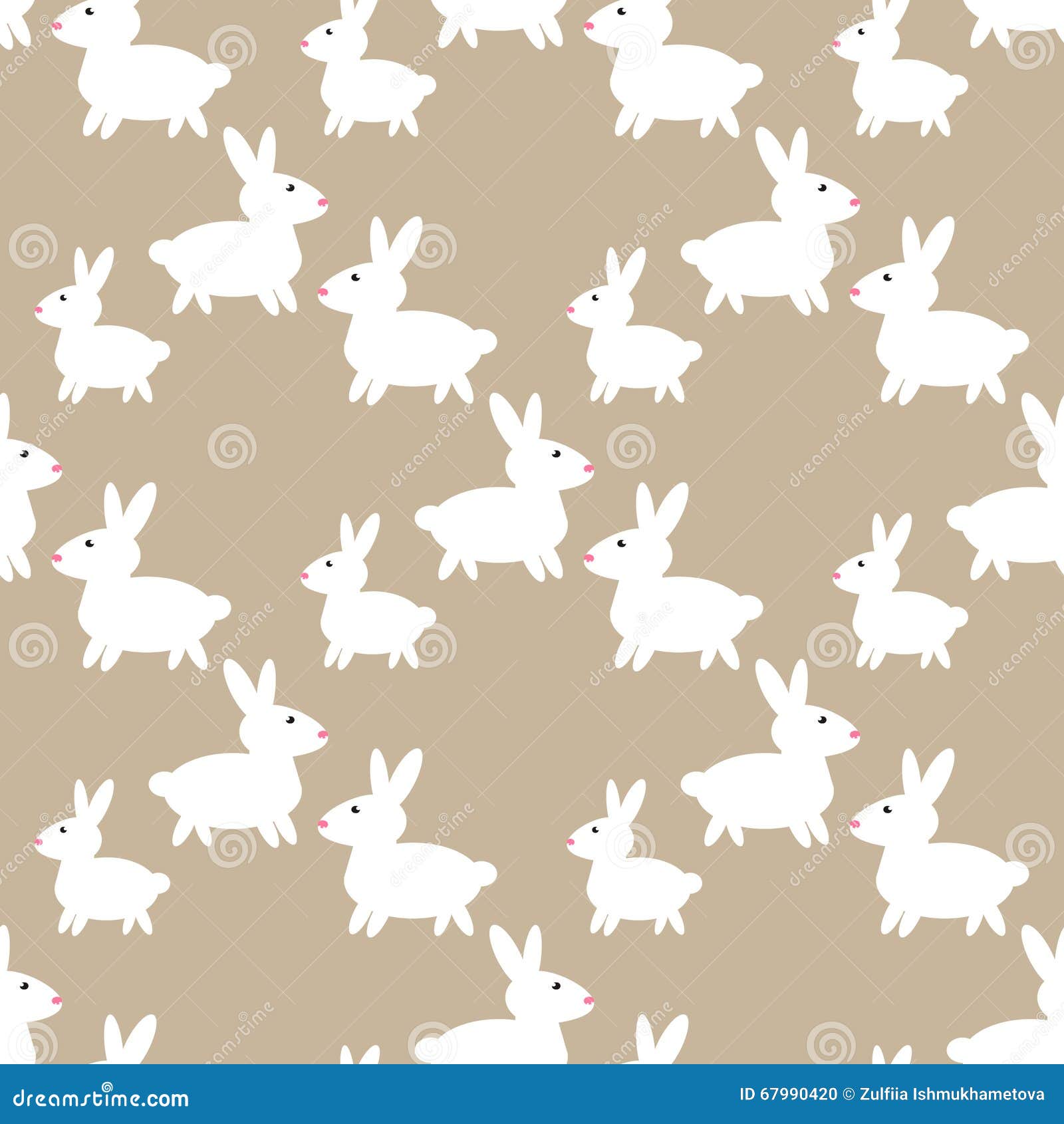 Rabbits seamless pattern stock vector. Illustration of drawing - 67990420