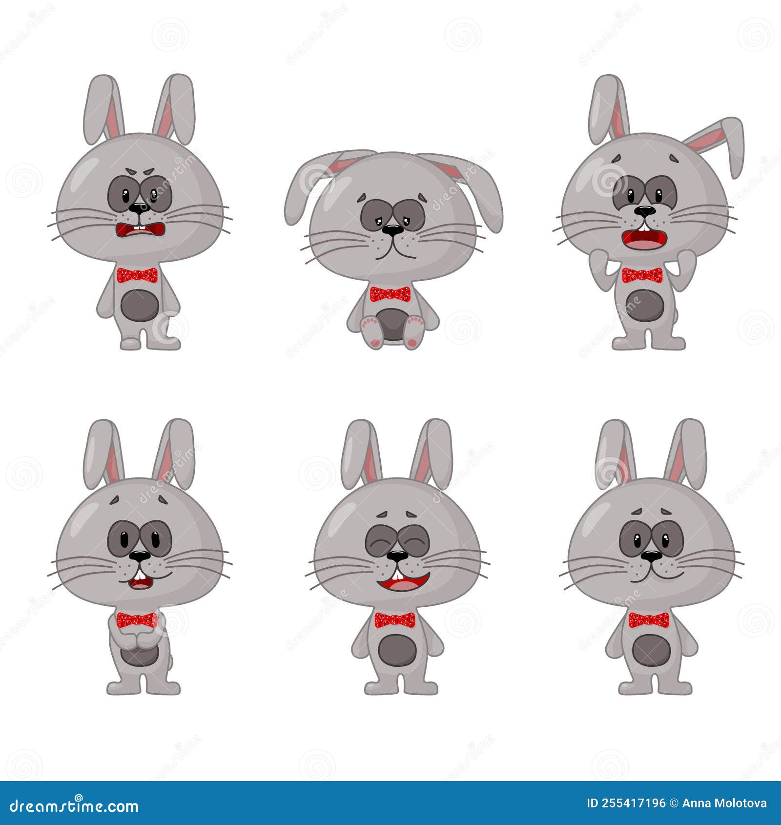 Rabbits set stock illustration. Illustration of gold - 255417196