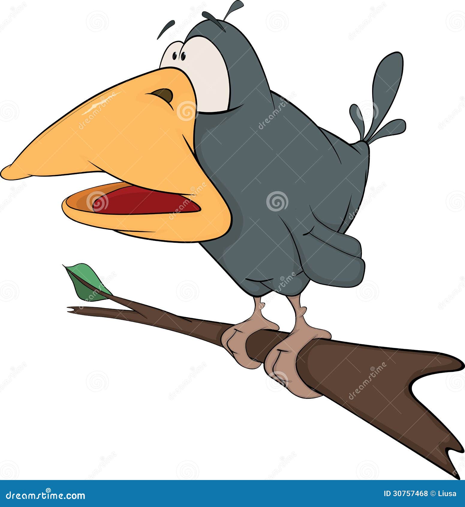 Rabe Von Märchen. Karikatur Vektor Abbildung - Illustration von tier ...