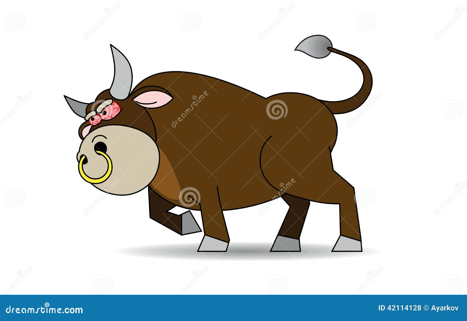 Rabid bull stock vector. Illustration of beast, mammals - 42114128