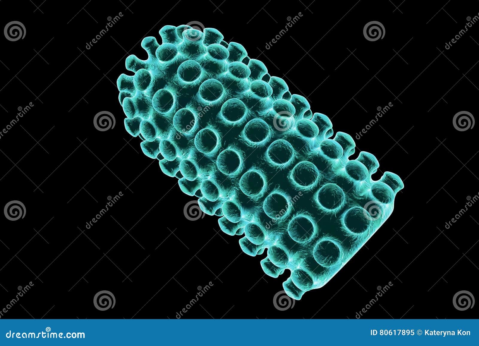 Rabies virus illustration stock illustration. Illustration of epidemic ...