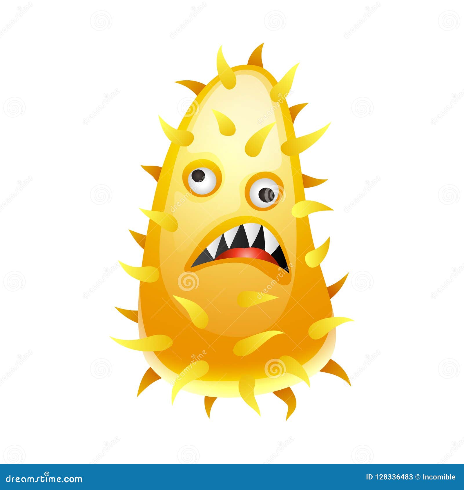Rabies virus illustration. stock vector. Illustration of aggressive ...