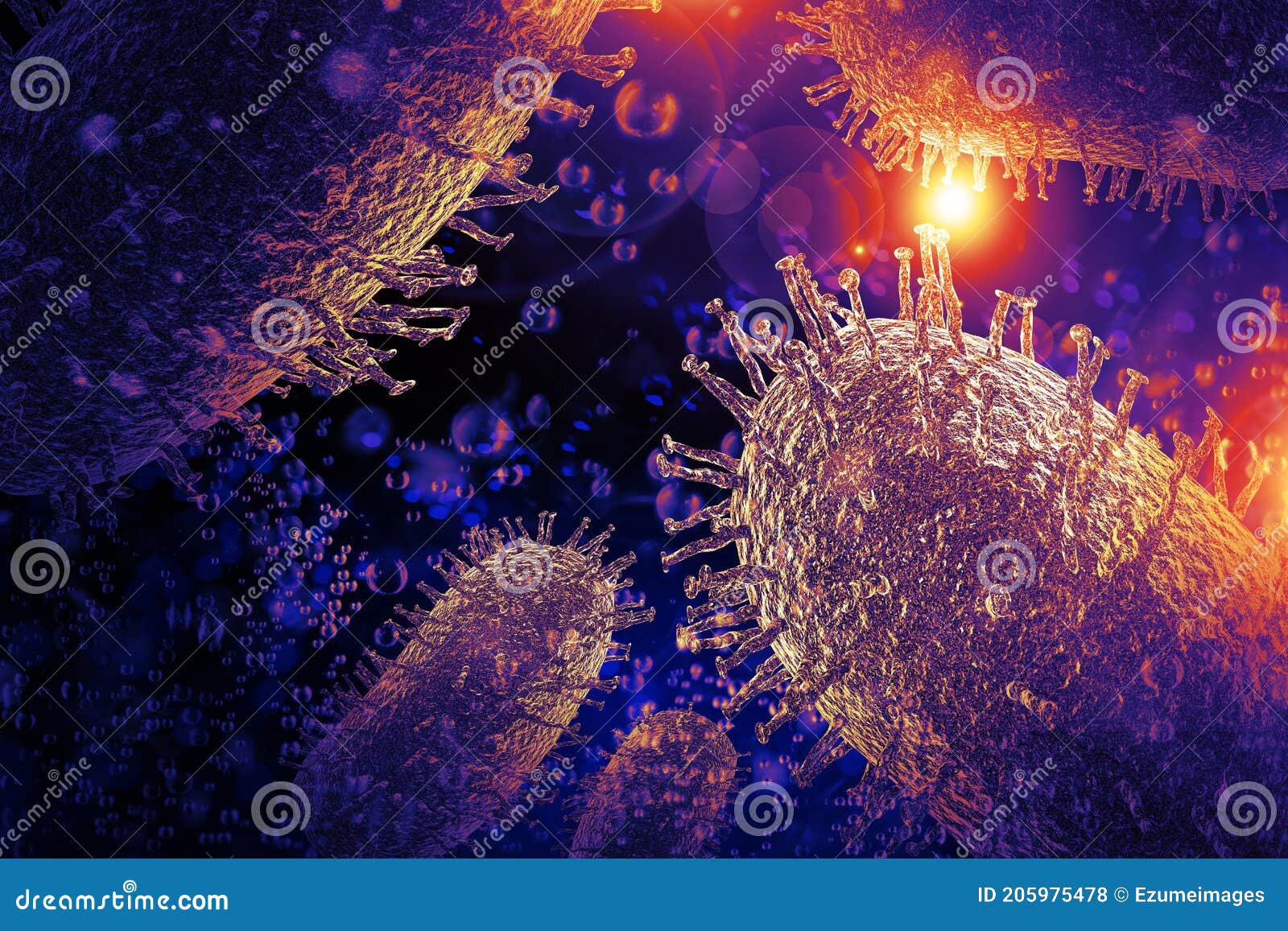 Rabies Virus 3D Illustration Stock Illustration - Illustration of ...