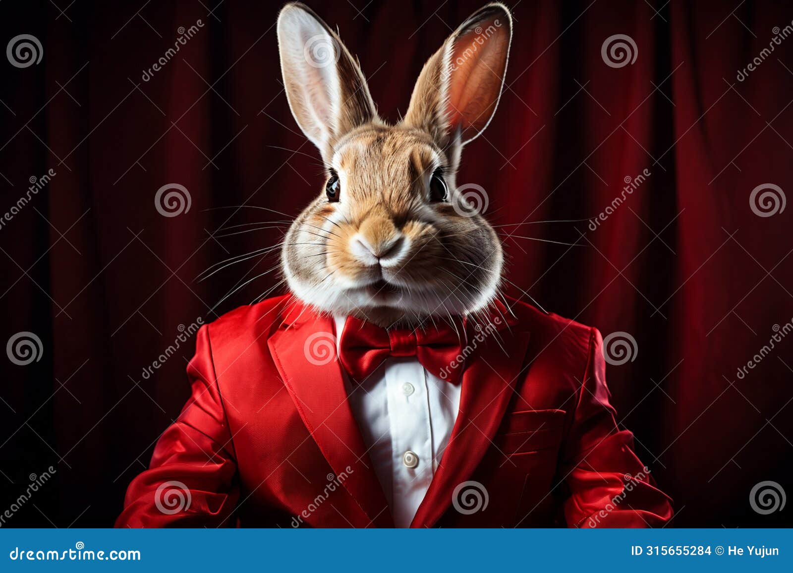 Rabit In Red Suit Stock Photo | CartoonDealer.com #315655284