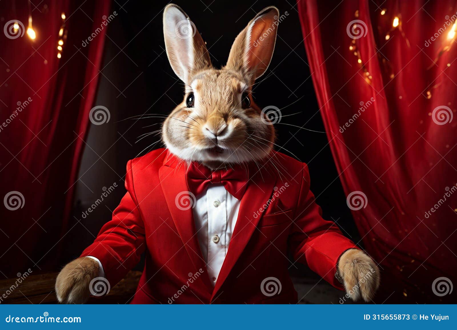 Rabit In Red Suit Royalty-Free Stock Image | CartoonDealer.com #315655324