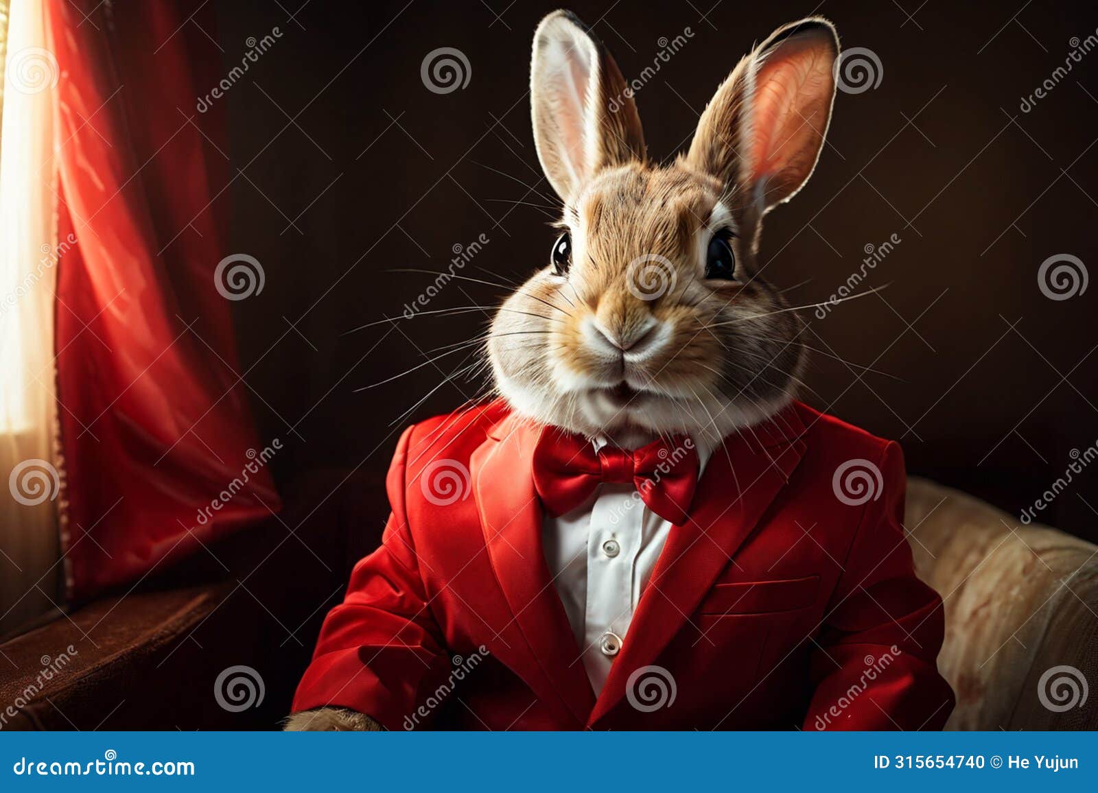 Rabit In Red Suit Stock Photography | CartoonDealer.com #315654968