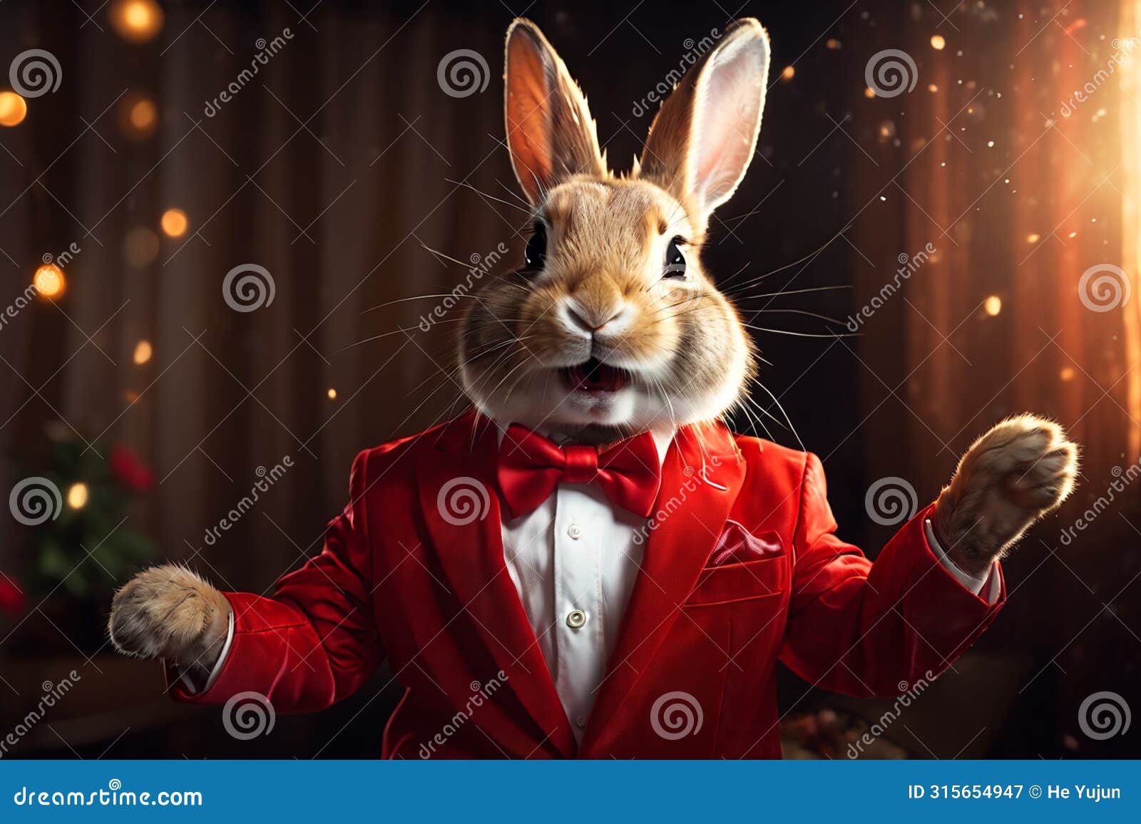 Rabit In Red Suit Stock Photography | CartoonDealer.com #315654968